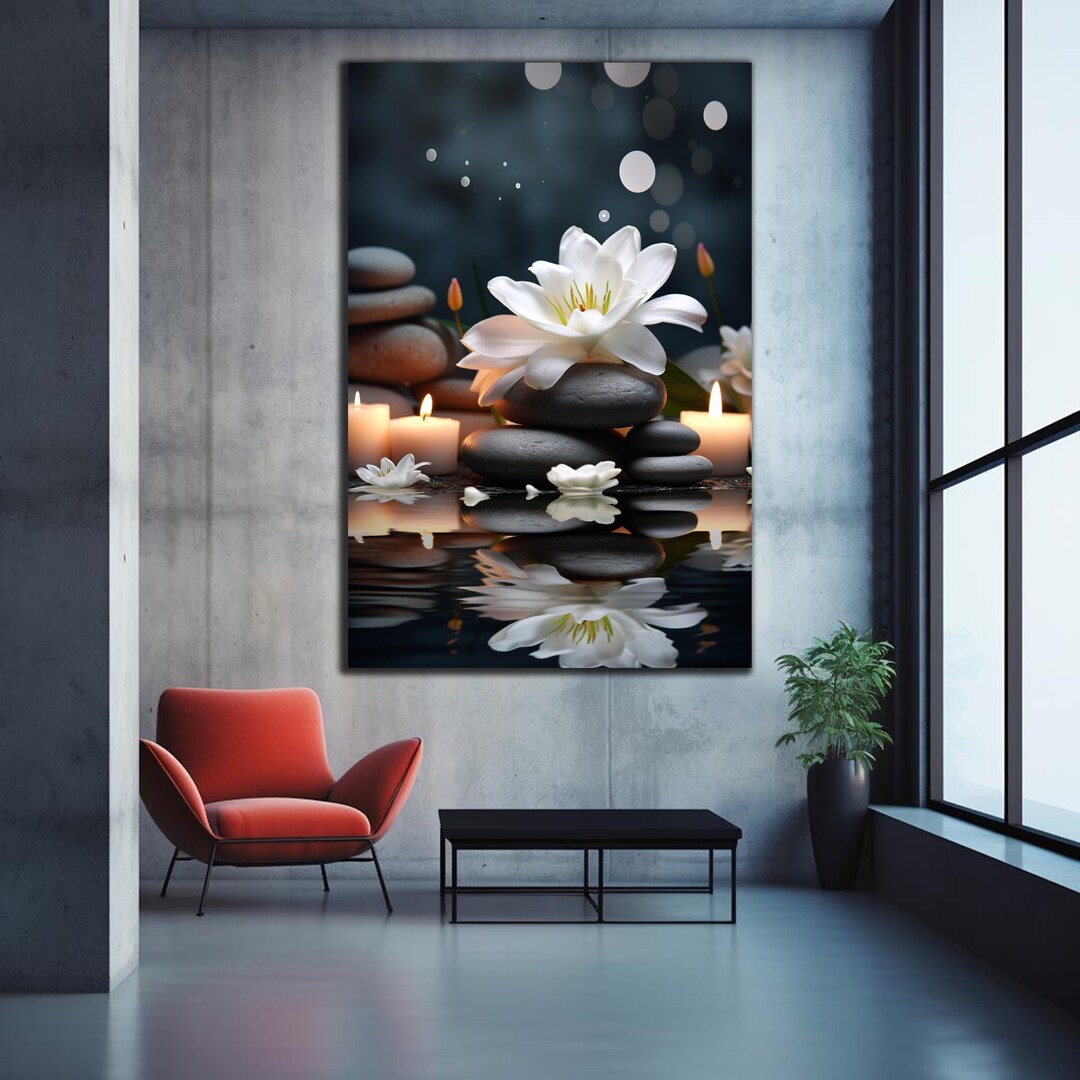 Lily Flower Wall Art, Tempered Glass Wall Art, Glass Printing, Large Wall Art, Glass Wall Decor ...