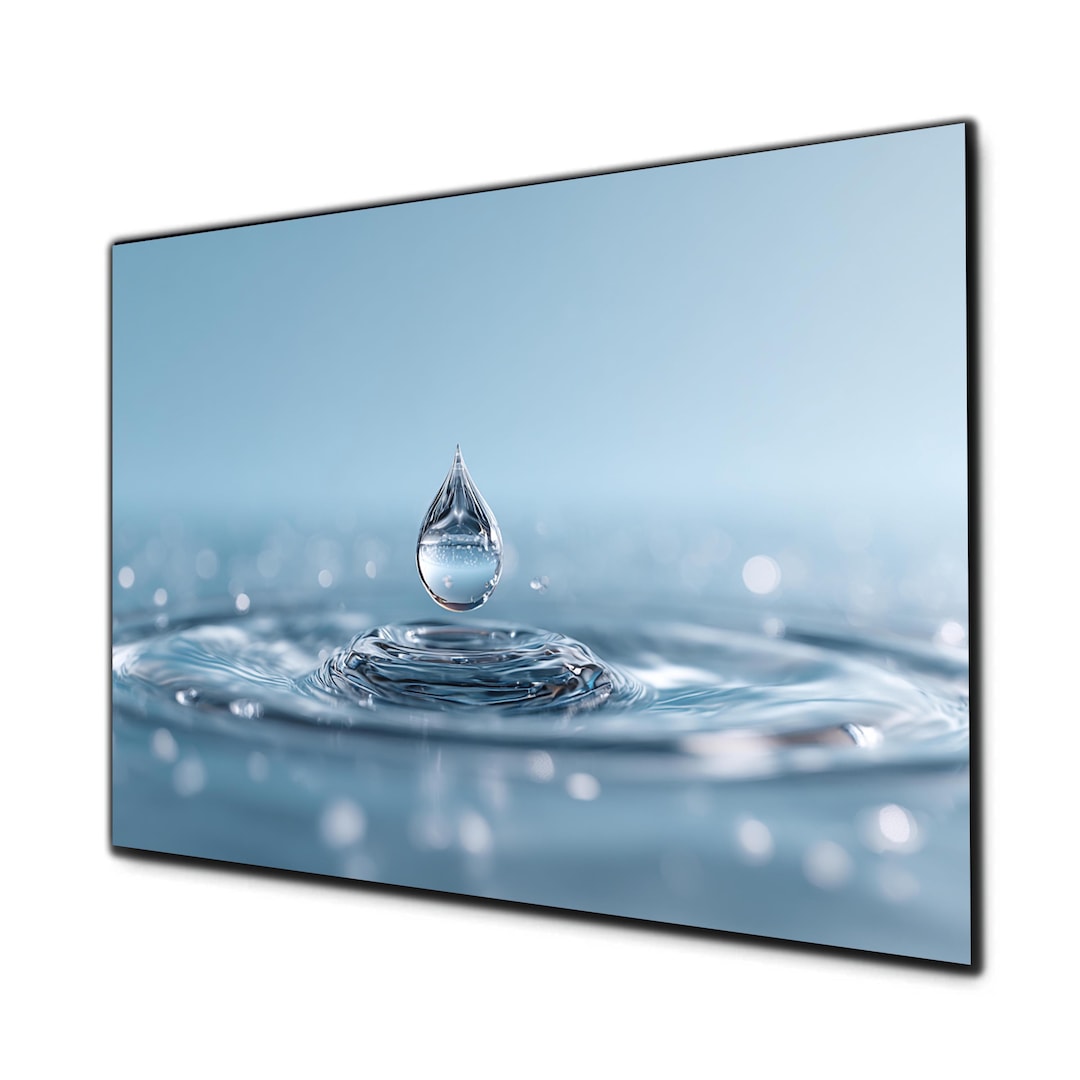 Water Drop Wall Art, Tempered Glass Wall Art, Large Glass Wall Art ...