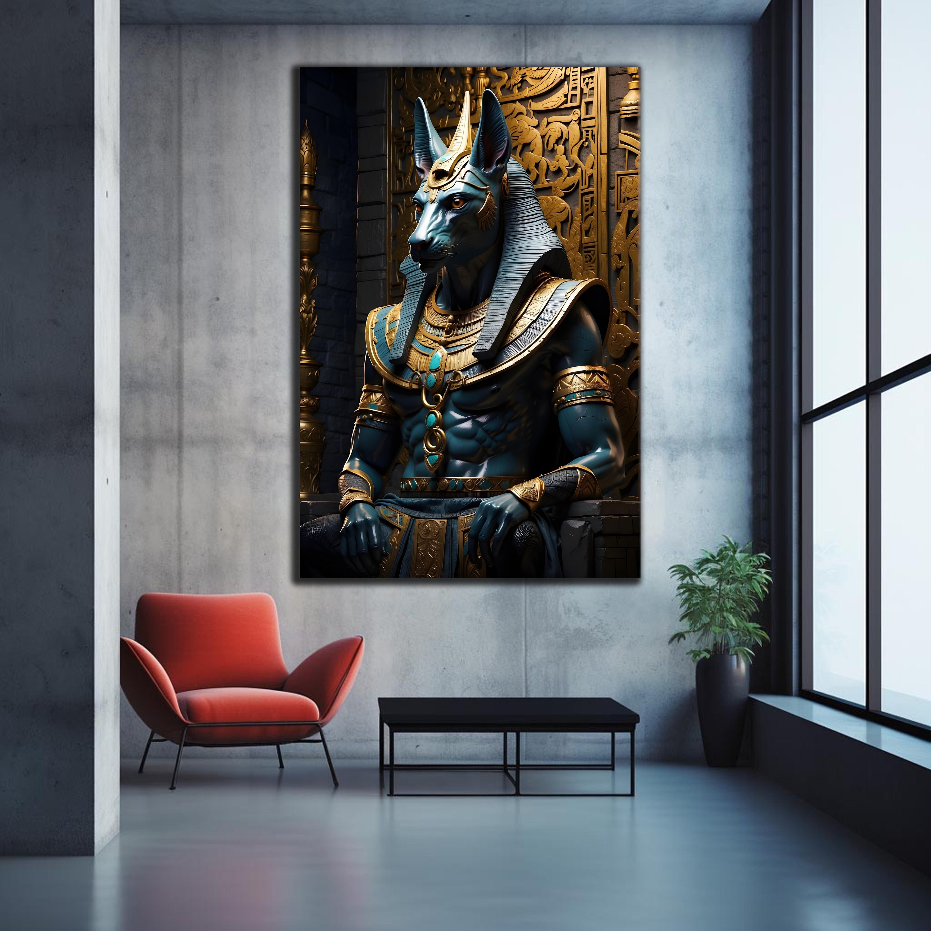 Anubis Wall Art,tempered Glass Wall Art, Egyptian Gods, Ancient Egypt ...