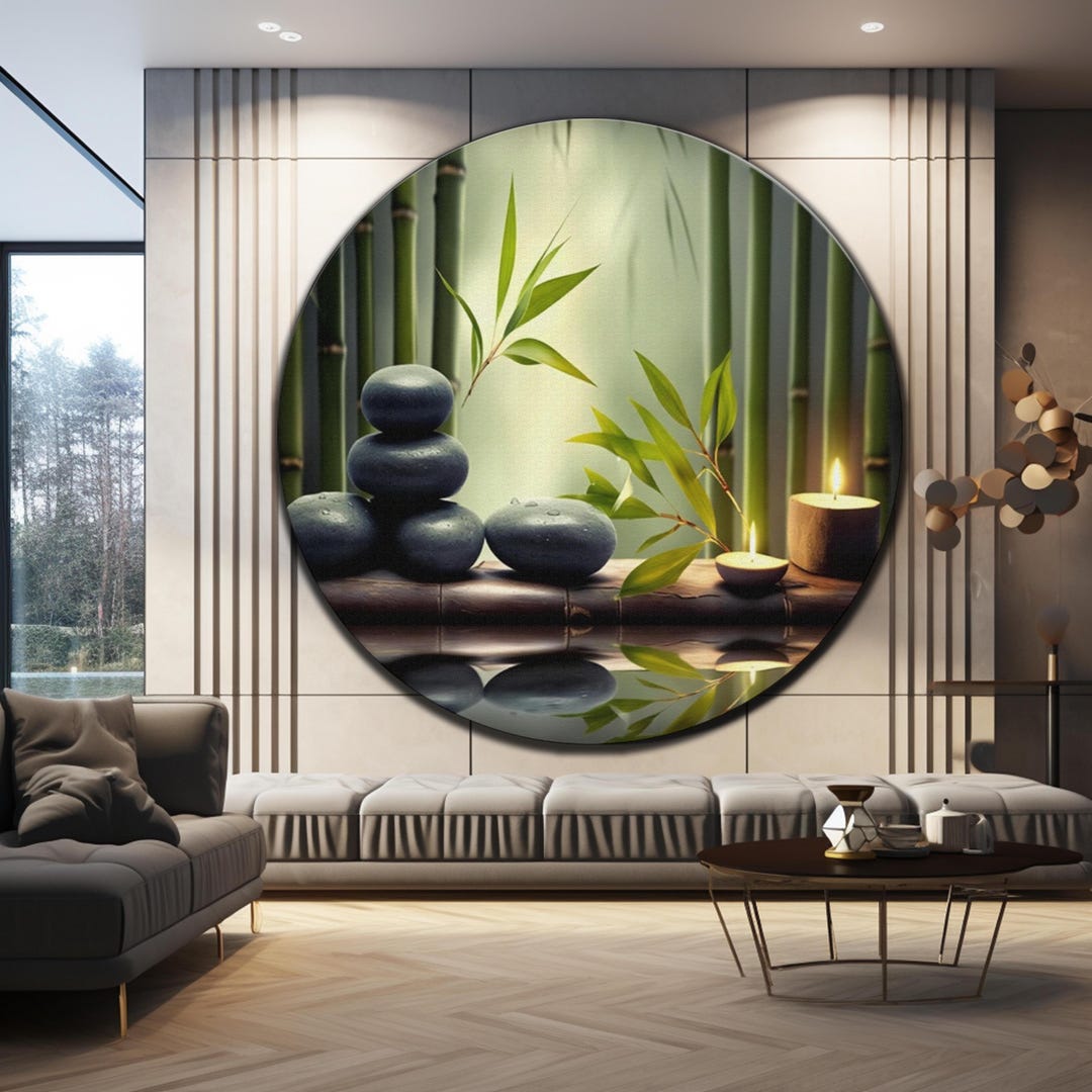 Zen Bamboo Glass Wall Art, Tempered Glass Wall Art, Spa Wall Art, Zen ...