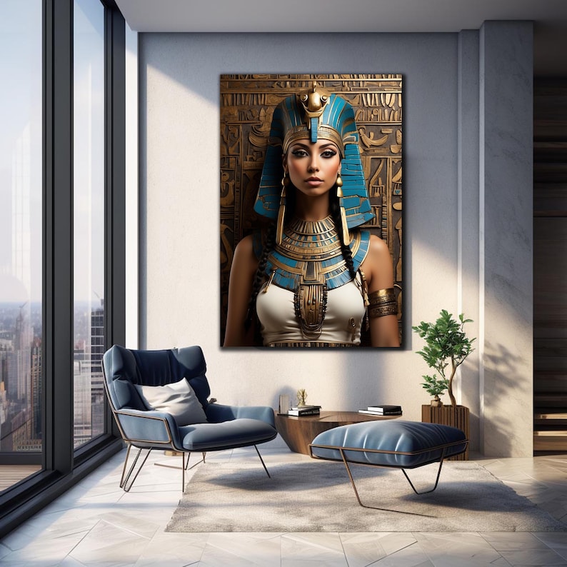 Cleopatra Wall Art,tempered Glass Wall Art,glass Print,large Wall Art ...