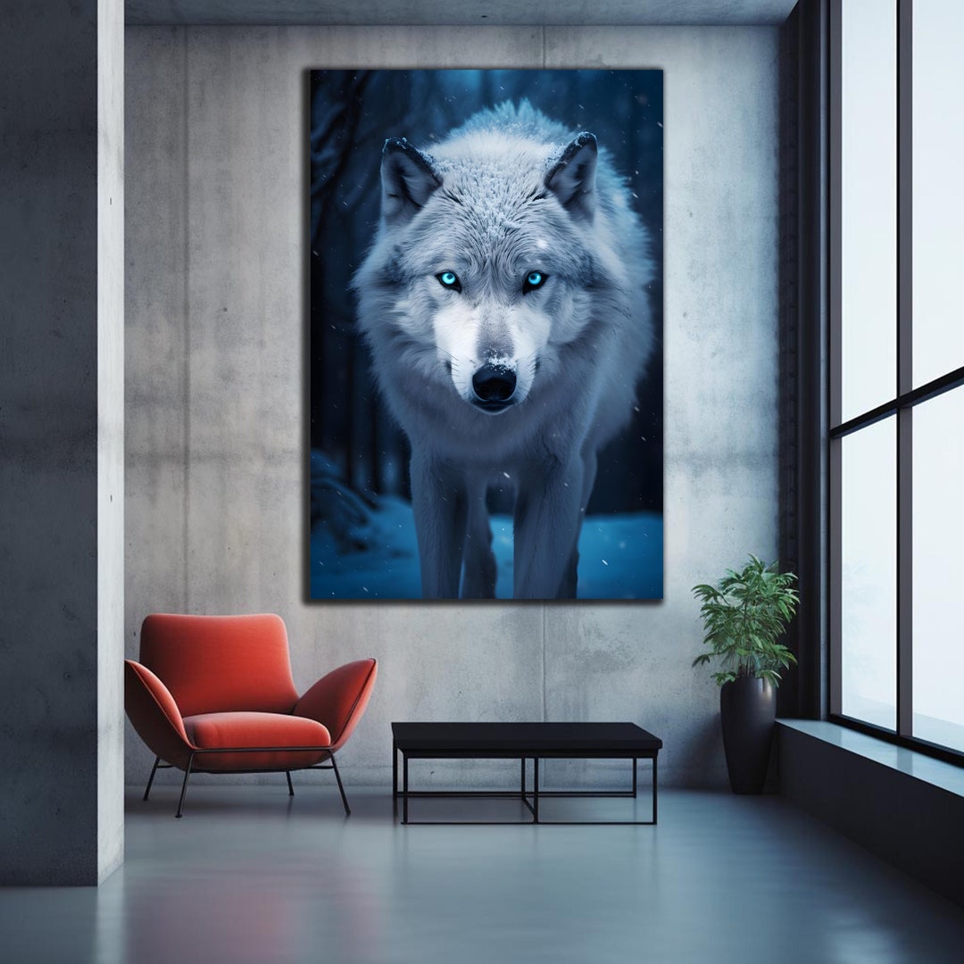 Wolf Wall Art, Tempered Glass Wall Art,glass Printing, Wolf Wall Decor ...