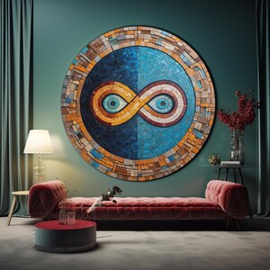 Tempered Glass Wall Decor, Infinity Symbol Wall Art, Glass Printing ...