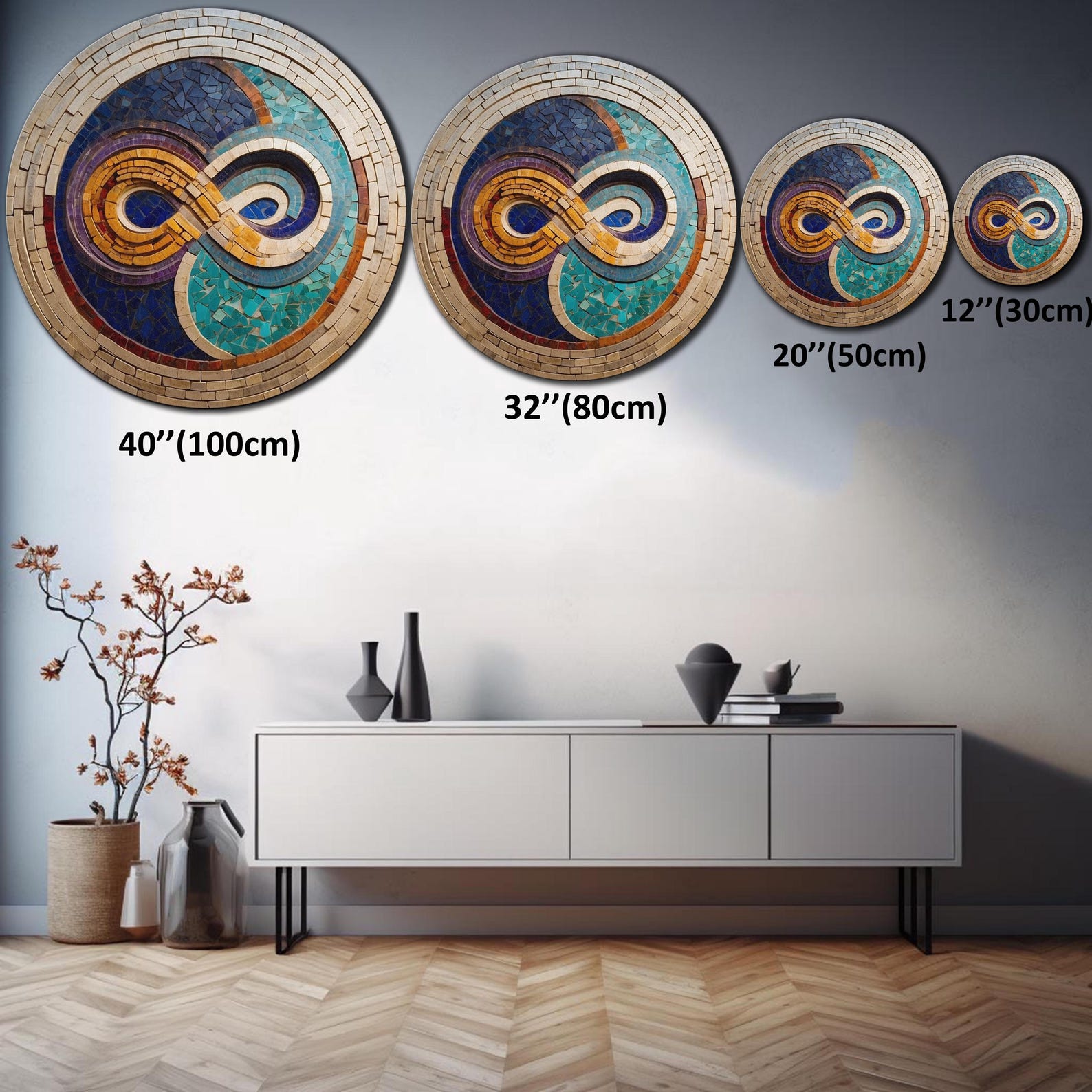 Tempered Glass Wall Decor, Infinity Symbol Wall Art, Glass Printing ...