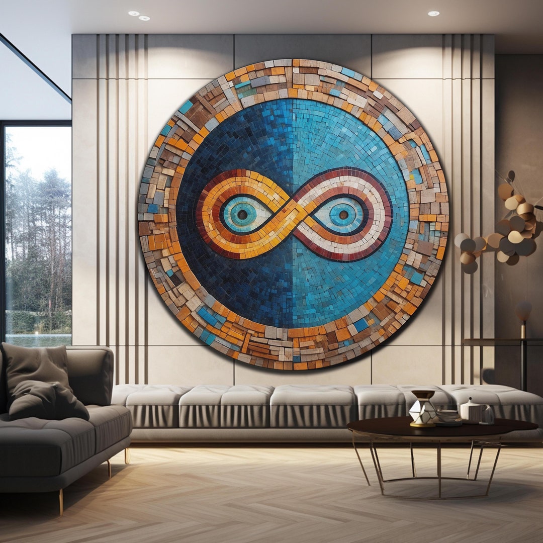 Tempered Glass Wall Decor, Infinity Symbol Wall Art, Glass Printing ...