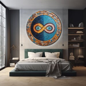 Tempered Glass Wall Decor, Infinity Symbol Wall Art, Glass Printing ...
