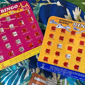 Retro Vintage Auto and Interstate Highway Bingo Cards From 1997 - Etsy