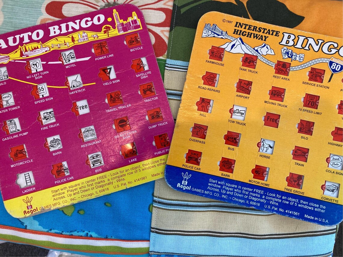 Retro Vintage Auto and Interstate Highway Bingo Cards From 1997 - Etsy