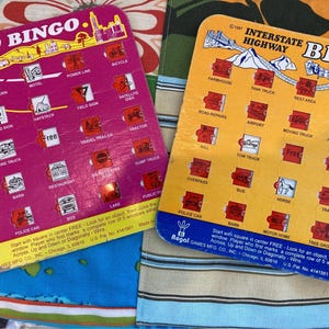 Retro Vintage Auto and Interstate Highway Bingo Cards From 1997 - Etsy