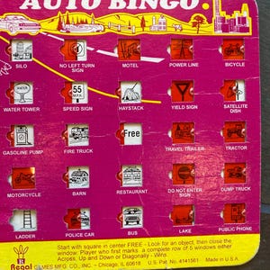 Retro Vintage Auto and Interstate Highway Bingo Cards From 1997 - Etsy