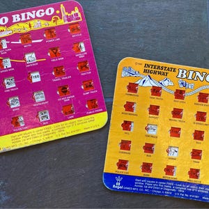 Retro Vintage Auto and Interstate Highway Bingo Cards From 1997 - Etsy