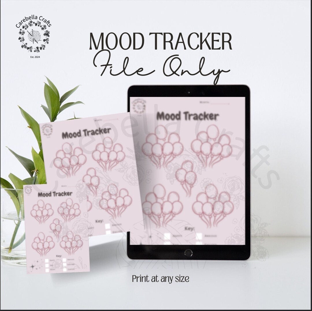 Cute Pink Digital Mood Tracker - Etsy