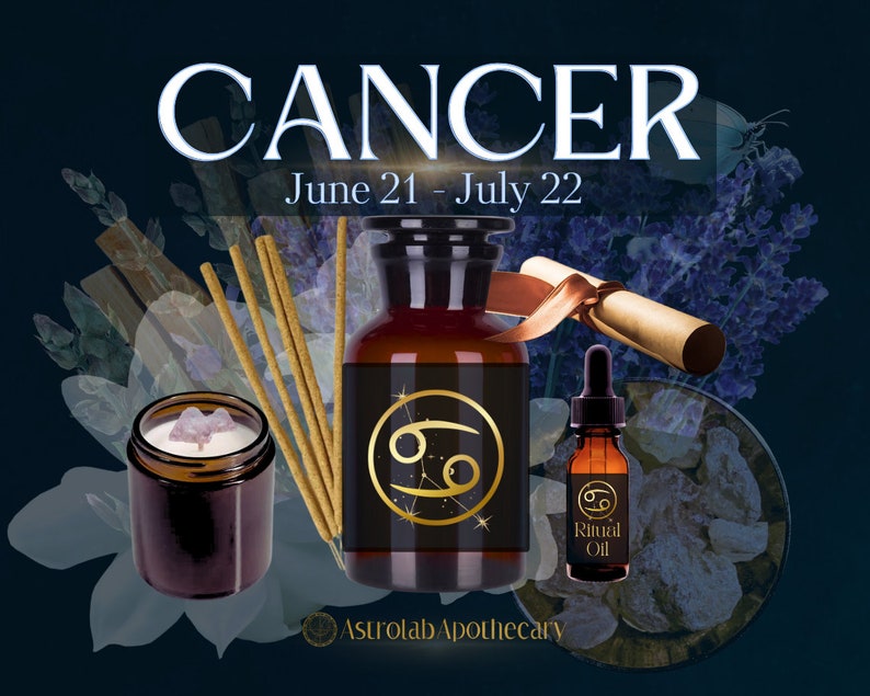 CANCER Self-care Ritual Bath Gift Set Includes Bath Salts, Enchanted ...