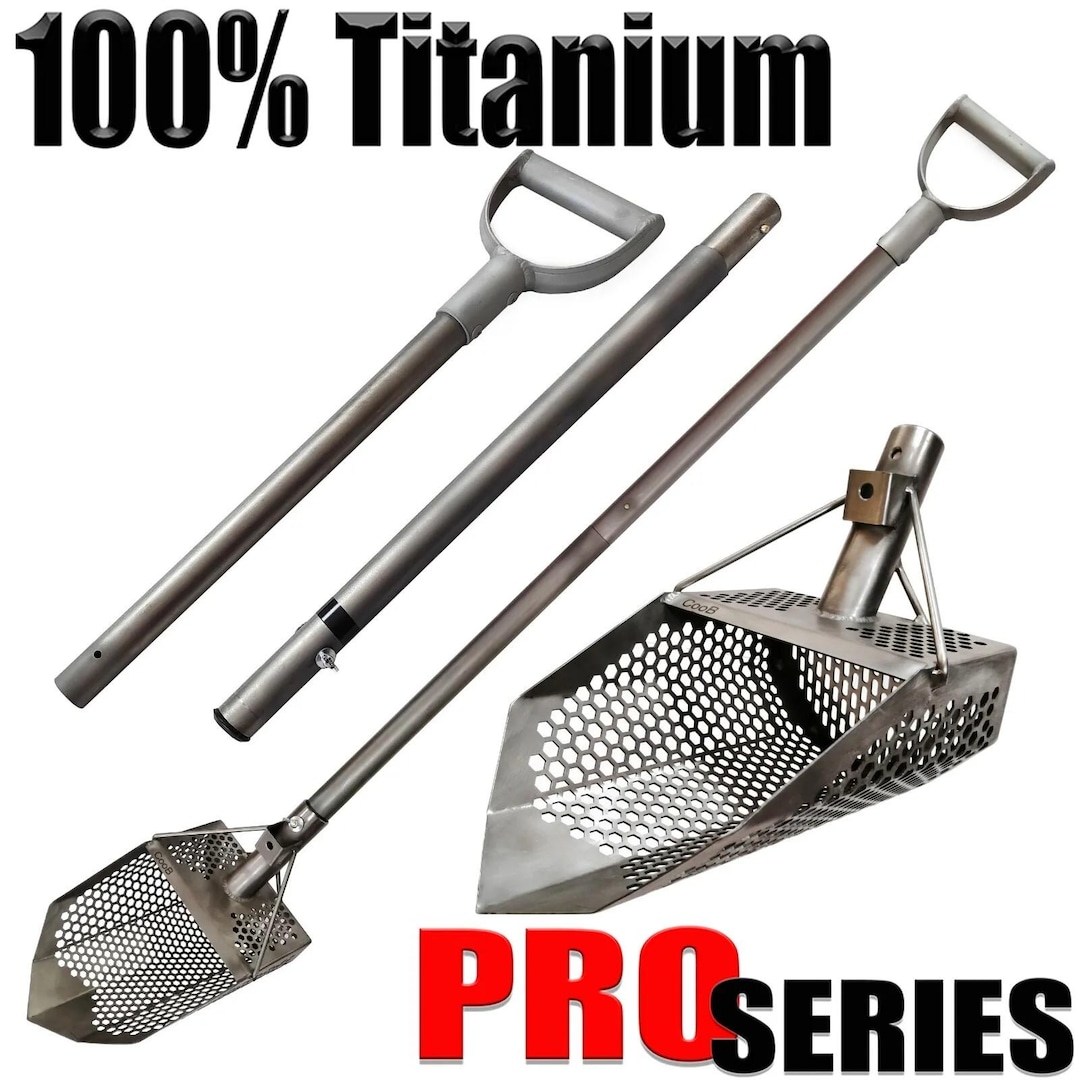 Titanium Sand Scoop: Metal Detecting Shovel With Travel Handle - Etsy