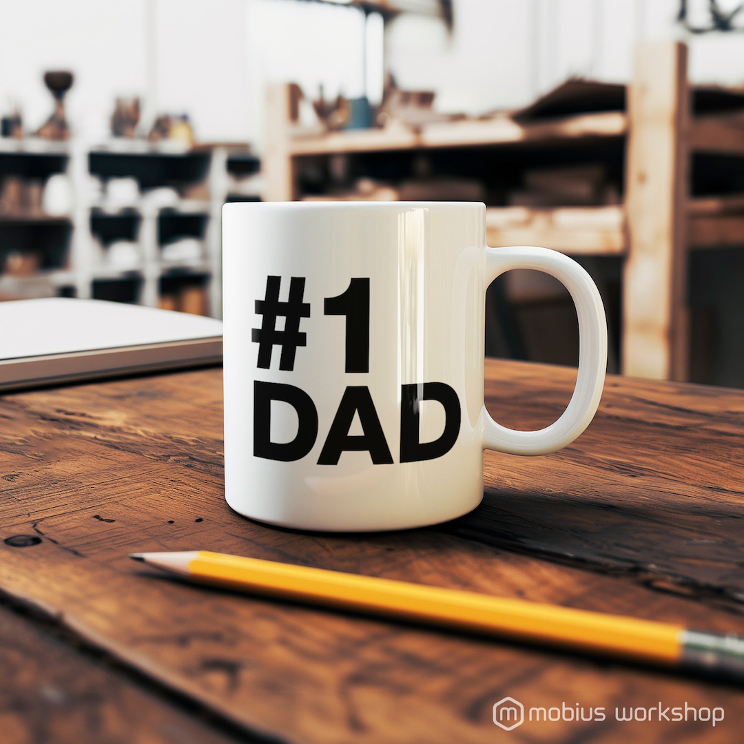Number 1 DAD Mug 1 DAD Classic White 11oz Perfect Gift Fathers Day ...