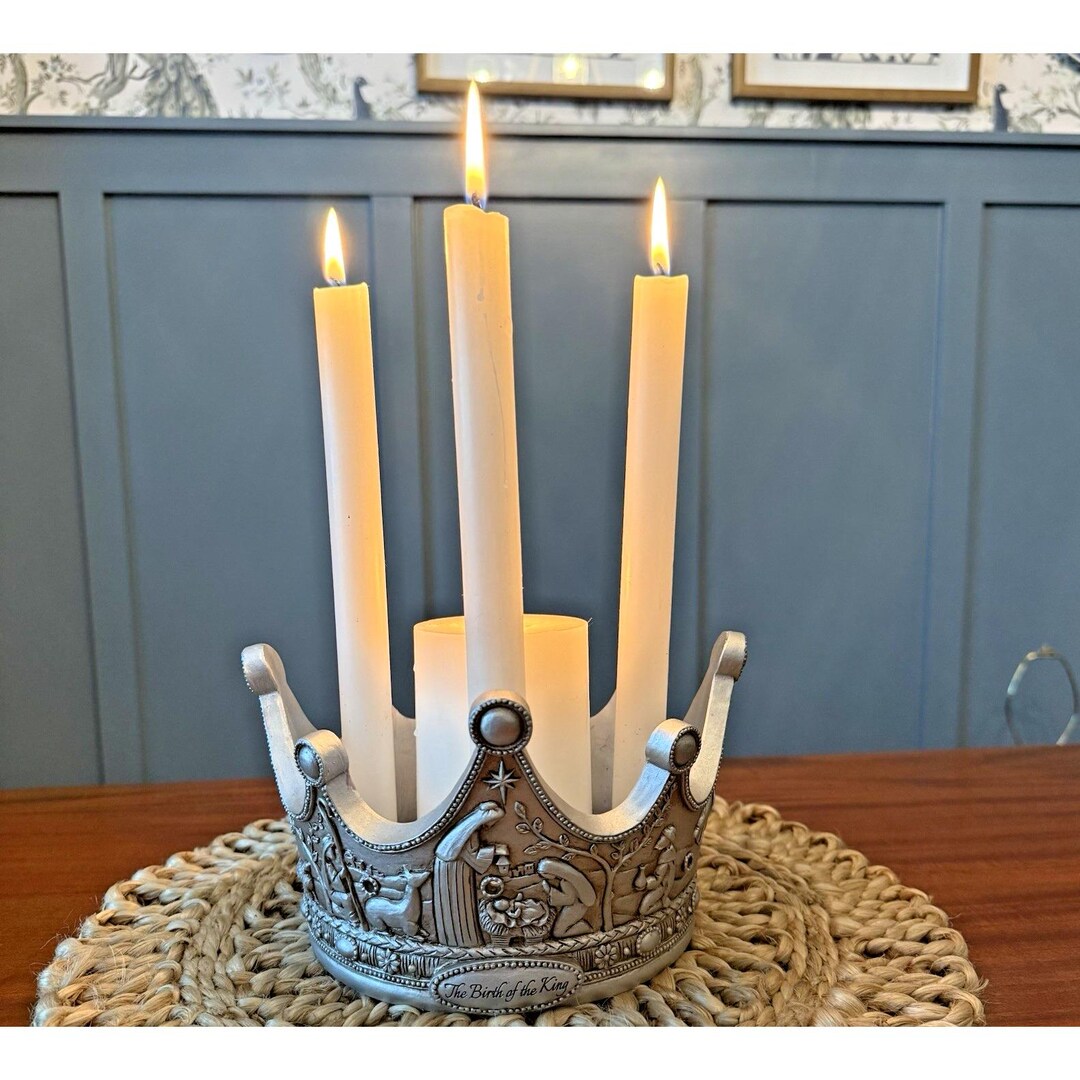Nativity Advent Candle Holder Crown – "the Birth of the King ...
