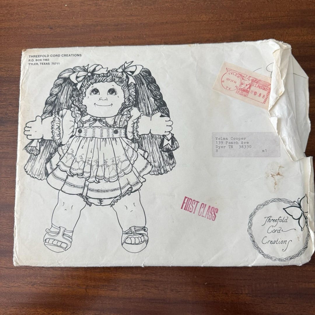 1984 20" Doll Patterns - Threefold Cord Creations (CPK Style) Hannah - Etsy