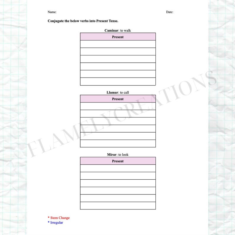 52 Spanish Daily Conjugation Worksheets | Present Tense | for Teachers ...
