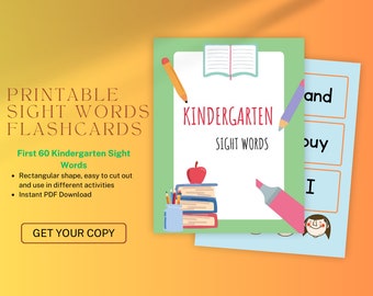 Sight Words Flashcards Instant Download - Etsy