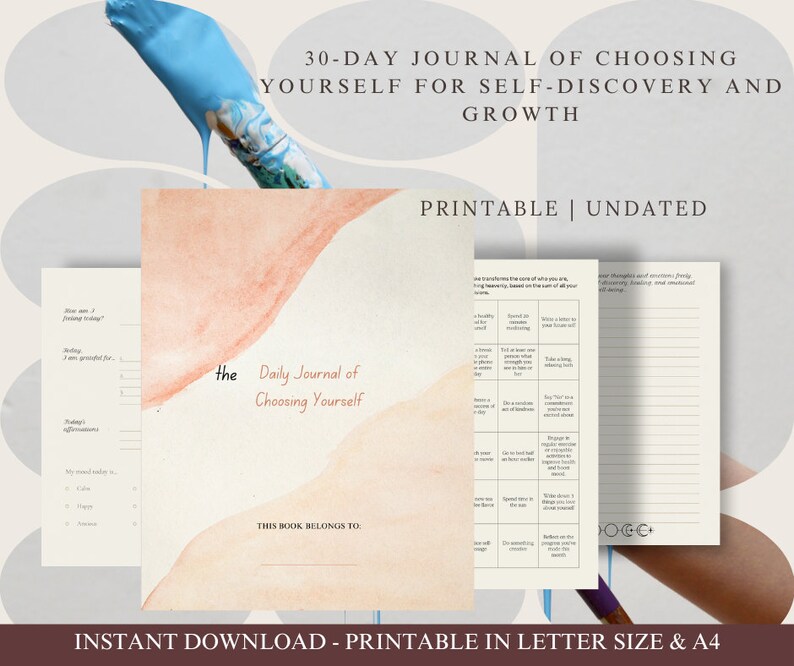 30-day Journal of Choosing Yourself for Self-discovery and Growth - Etsy