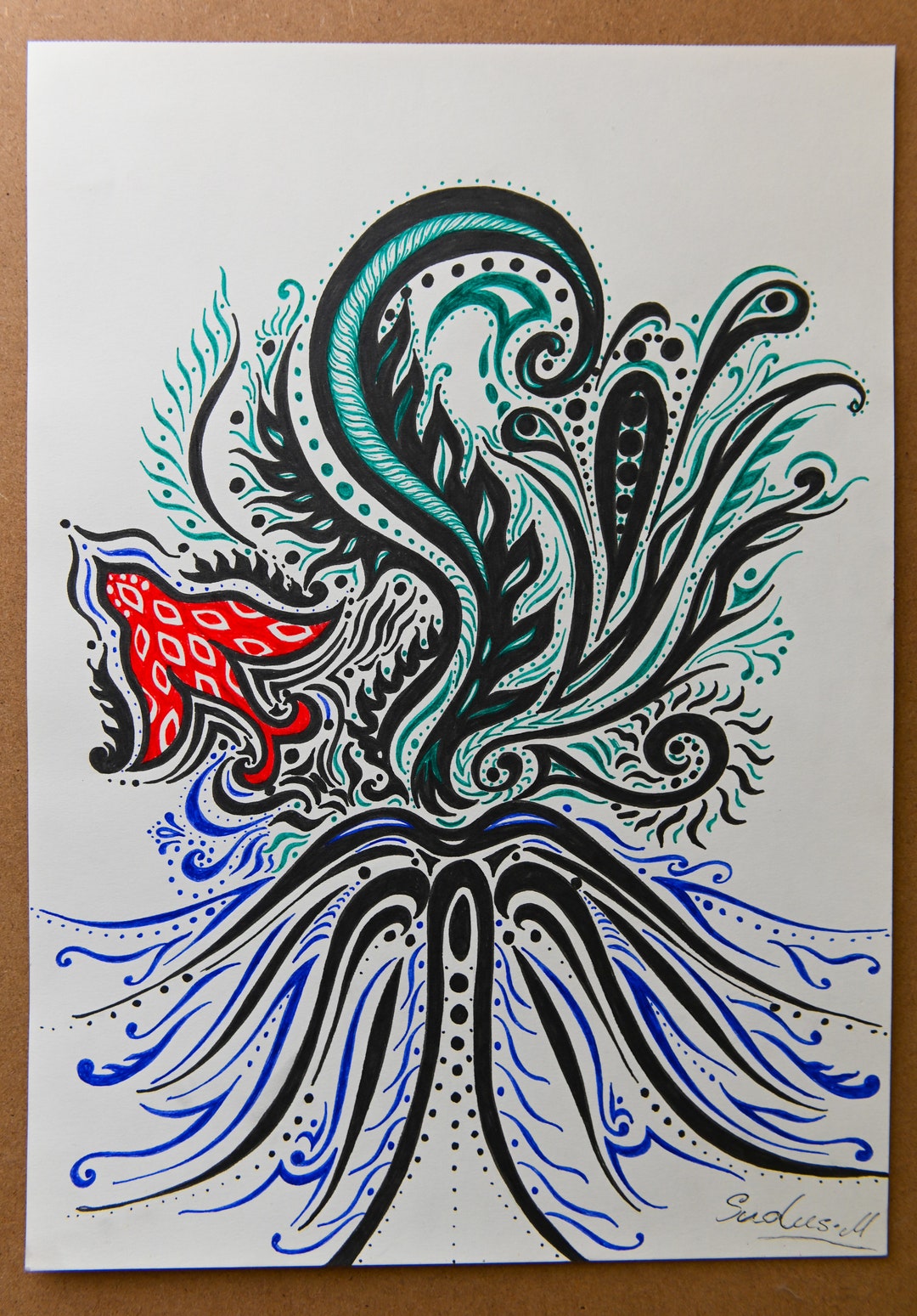 STEM Original Ink Drawing A4 - Etsy