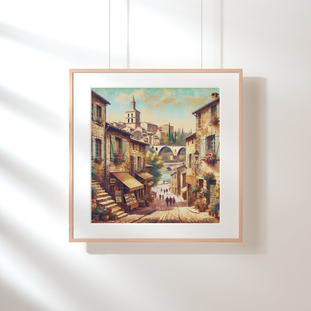 Provence Landscape Printable Scenic Wall Art, French Countryside ...