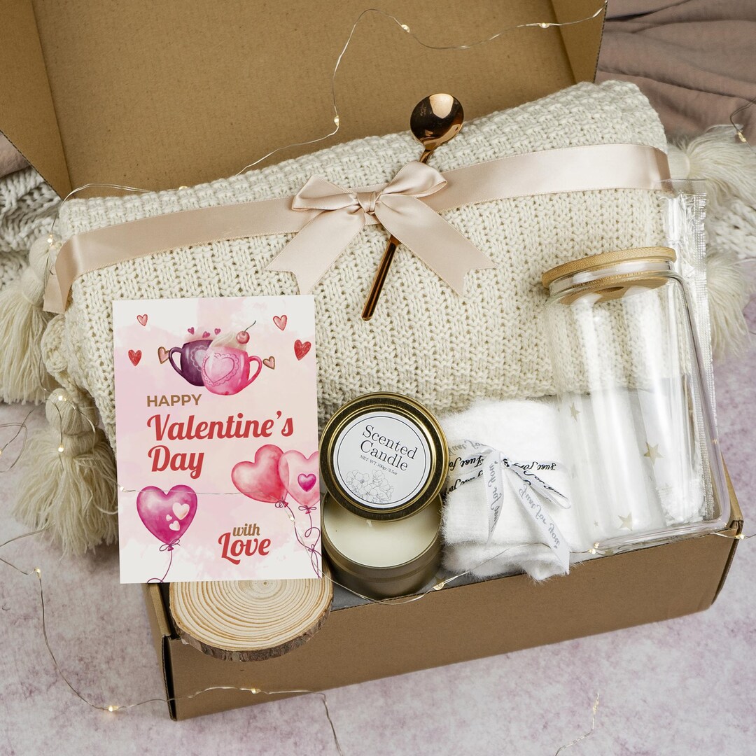 Valentines Day Basket, Miss You Gift, Thinking of You Gift for Woman ...