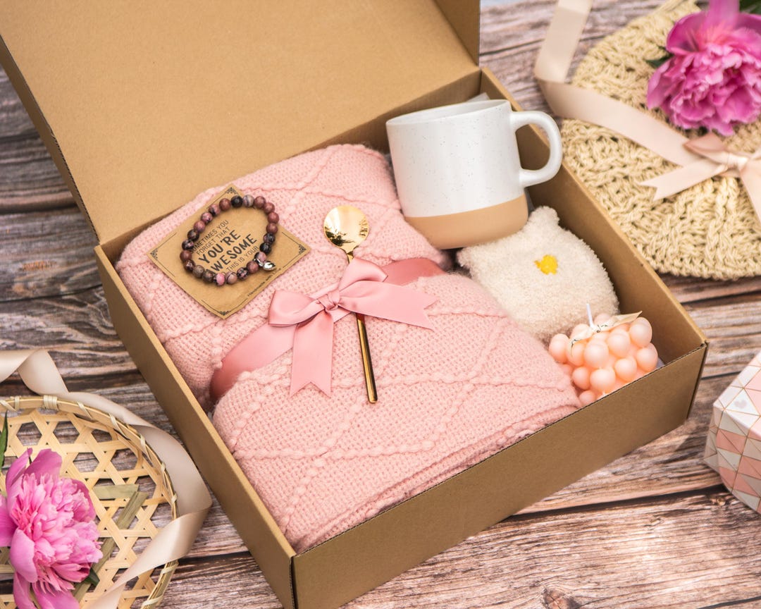 Cheer up Gift Box, Breakup Care Package for Her, Blanket Gift Basket ...