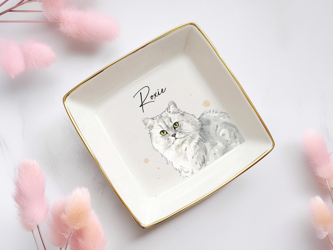 Pet Portrait Plate: Custom Ceramic Memorial Art, Dog Mom Gift Custom ...