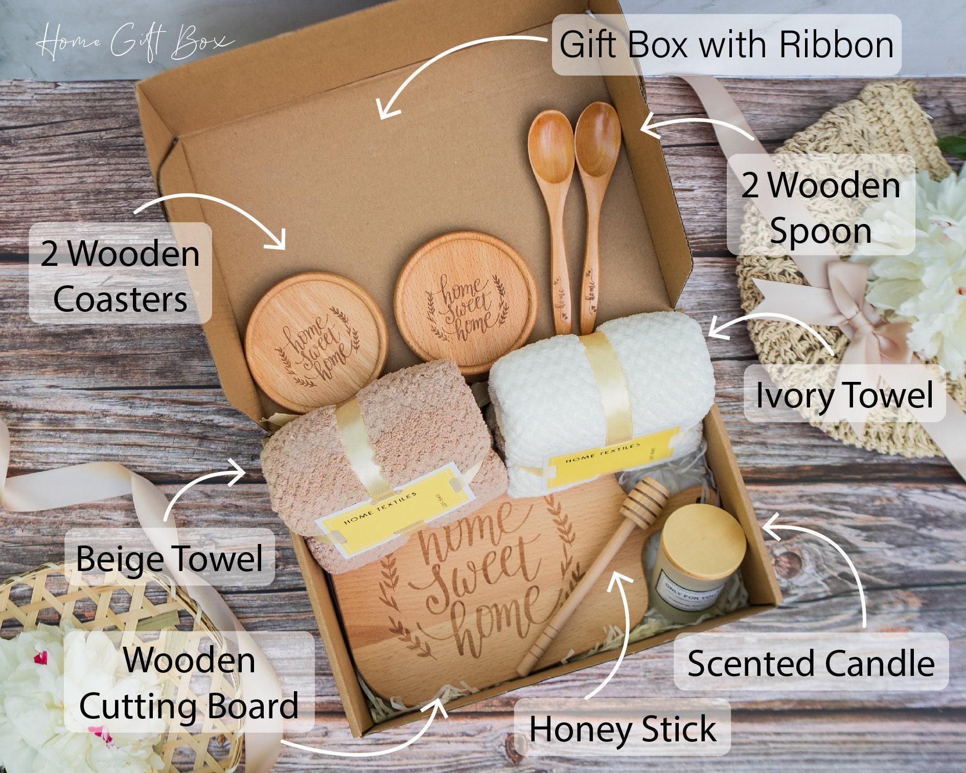 Get Well Soon, Hugs in a Box for Her, Sending Healing Vibe Gift Box for ...