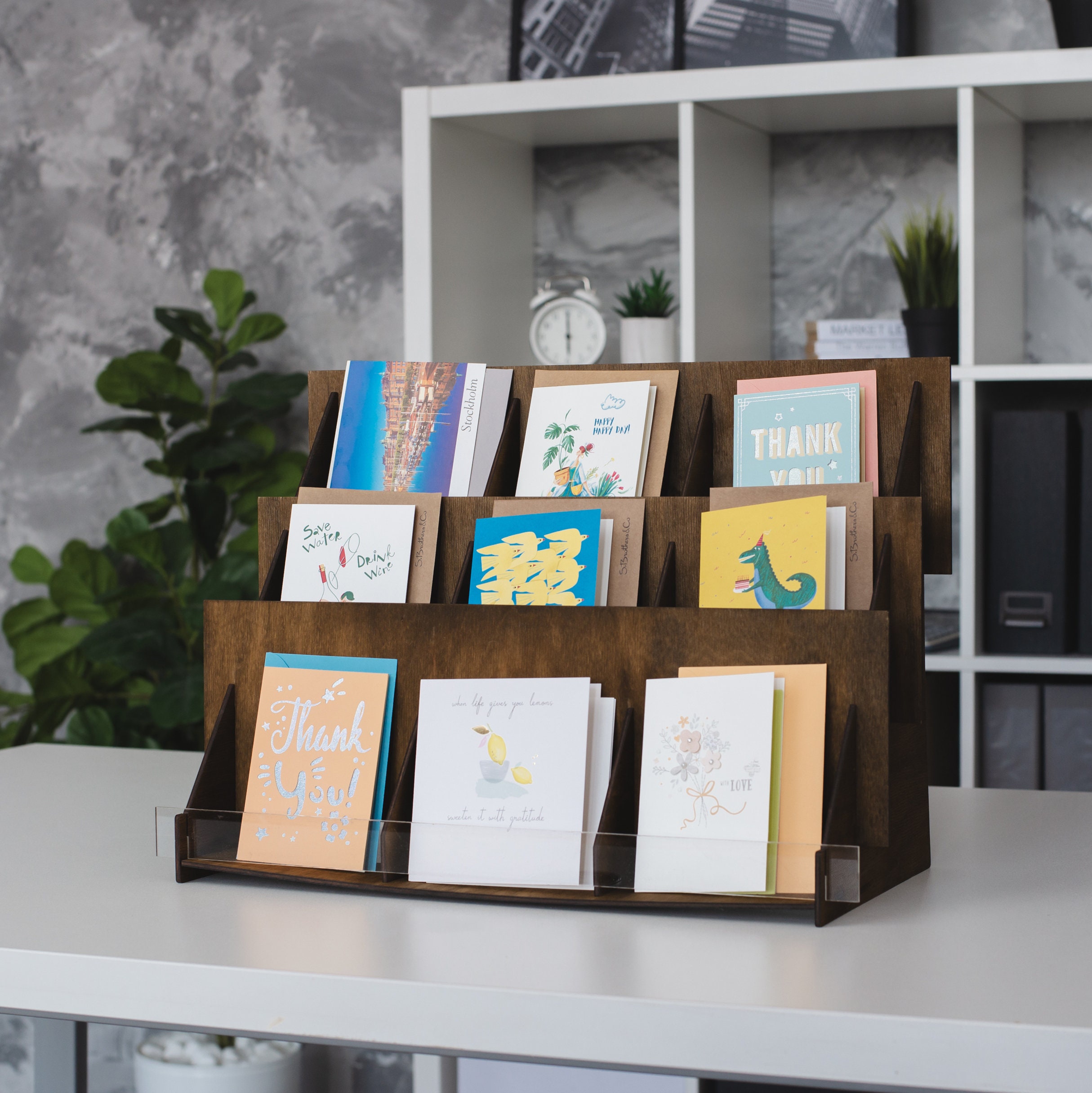 Greeting Card Display Rack, Postcard Holder Desktop, Greeting Card ...