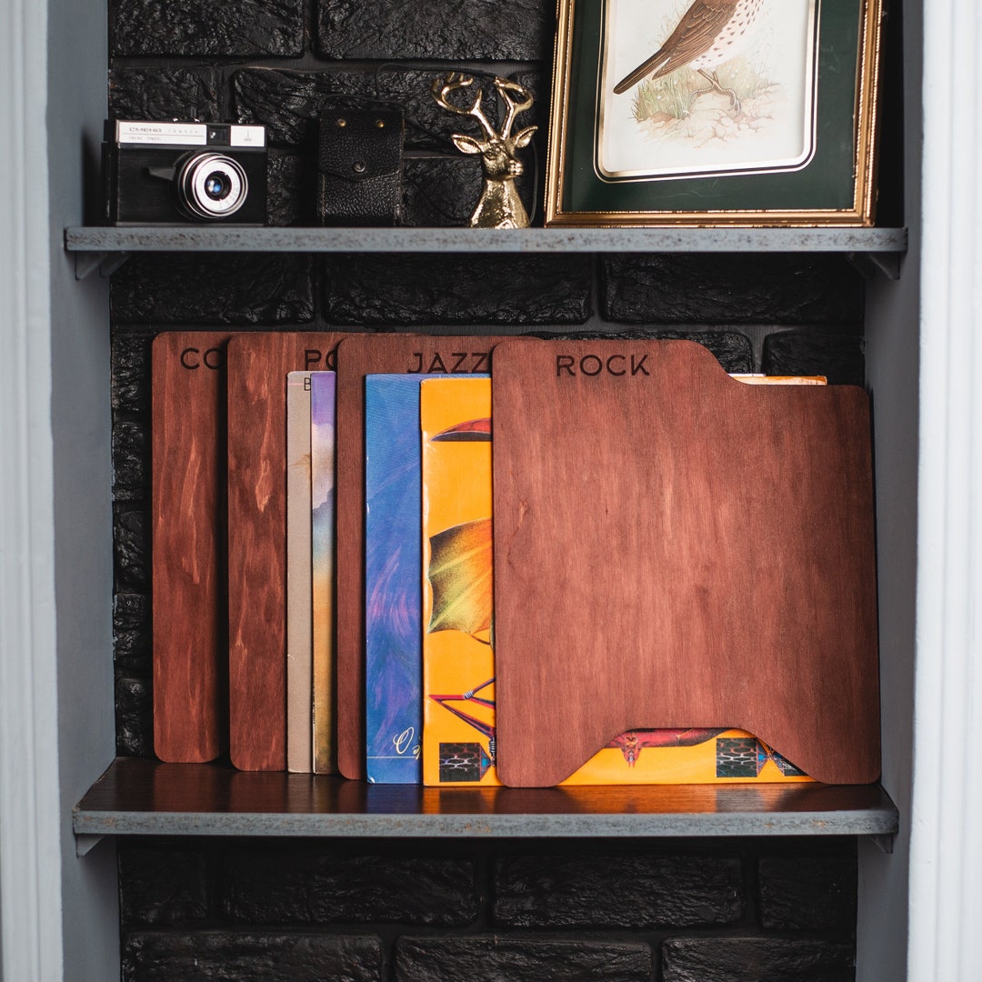Vinyl Record Dividers Genre, Wood Vinyl Record Dividers, Music Genre ...