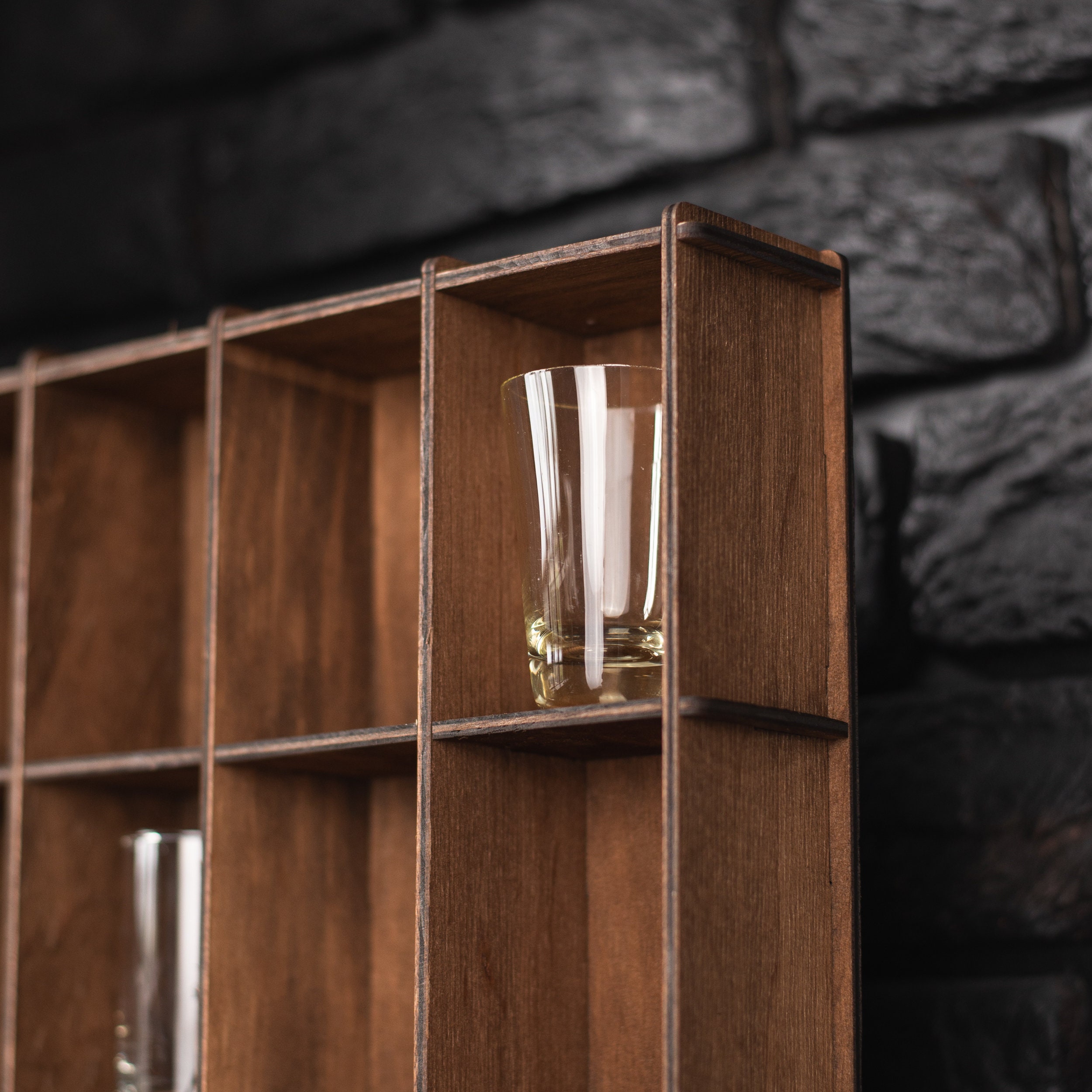 Shot Glass Display Cabinet, Wood Shot Glass Holder Wall, Shot Glass ...