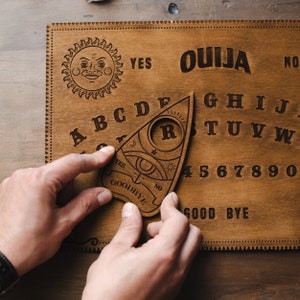 Wooden Ouija Board With Planchette, Ouija Board Wood, Ouija Board ...