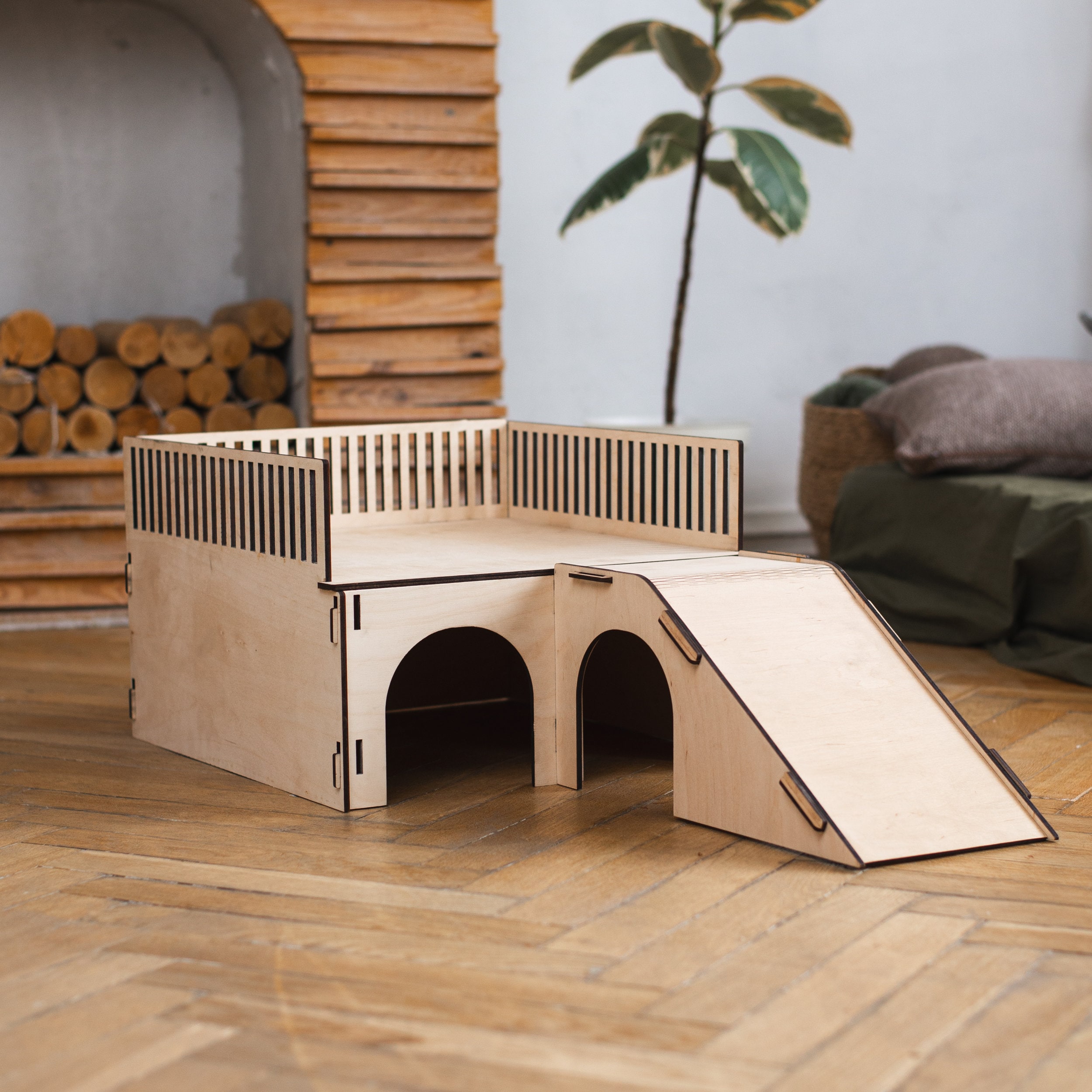 Wooden Hamster House, Wooden Hamster Hideout, Hamster Ramp, Rat House ...