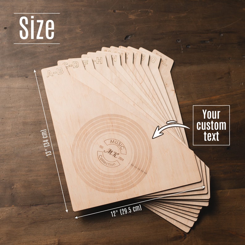 Vinyl Record Dividers A-z, Alphabet Dividers, Wood Record Divider ...