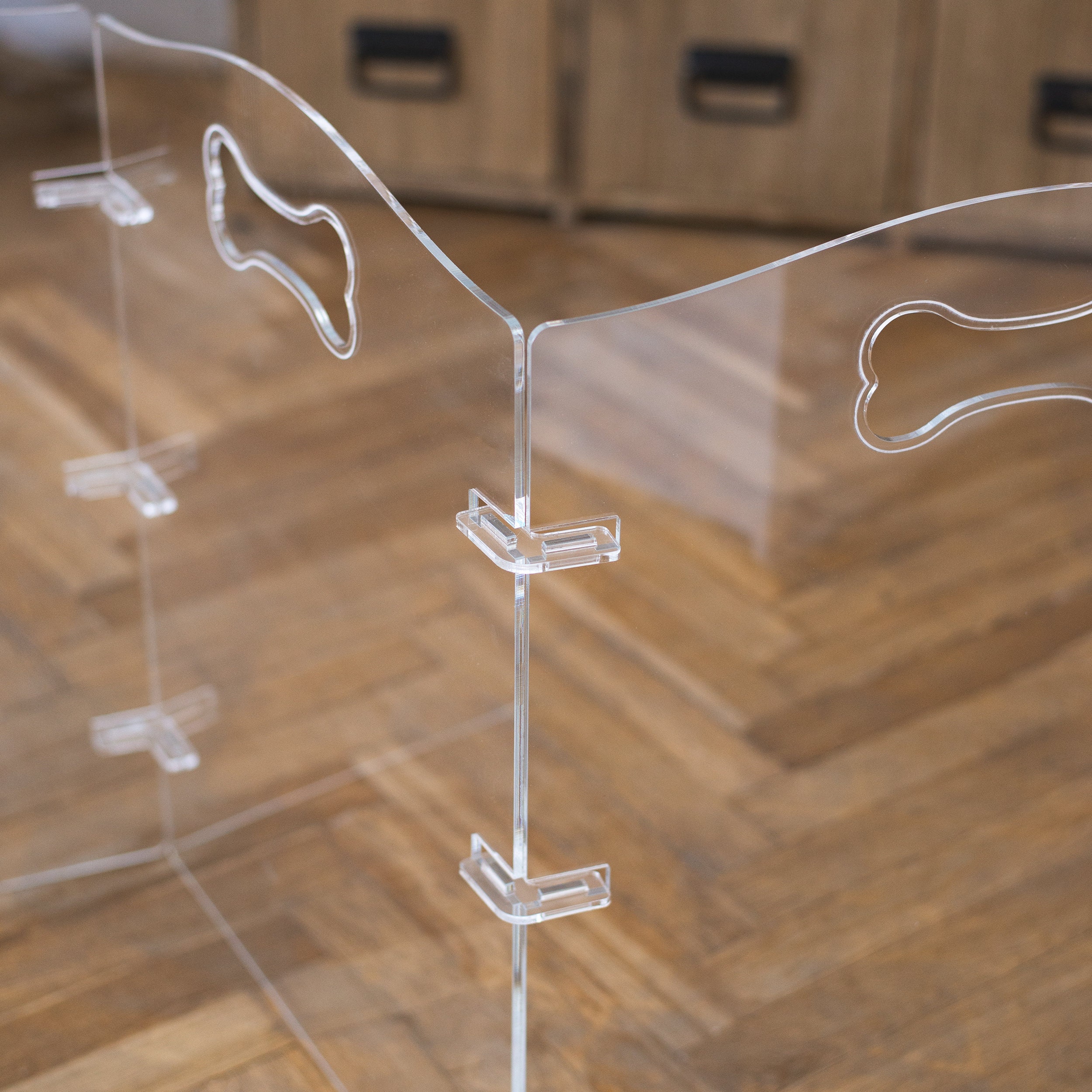 Acrylic Dog Gate, Dog Gate Indoor, Freestanding Dog Gate, Clear Dog ...