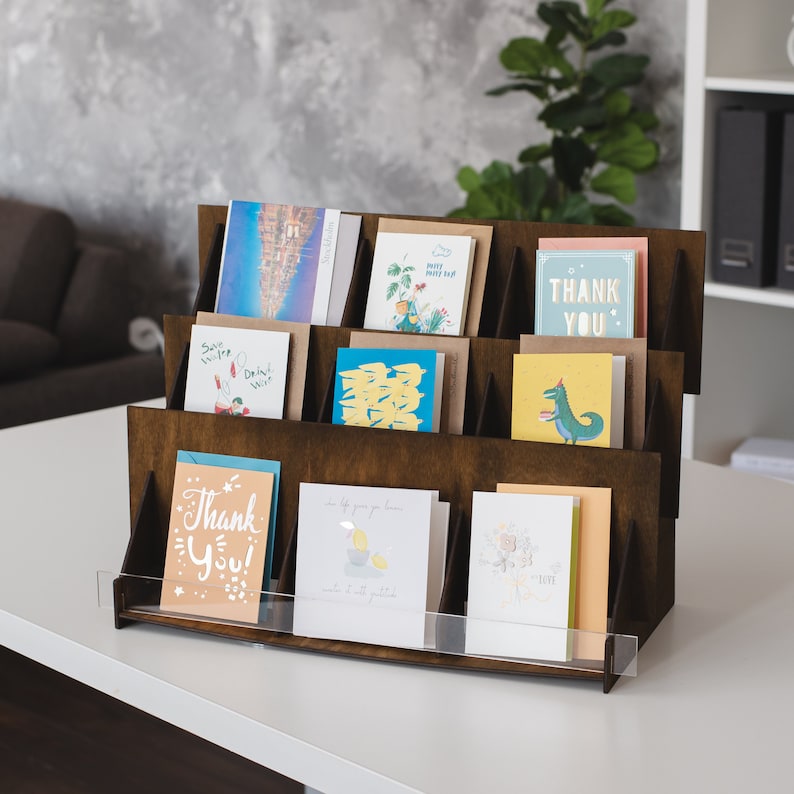 Greeting Card Display Rack, Postcard Holder Desktop, Greeting Card ...