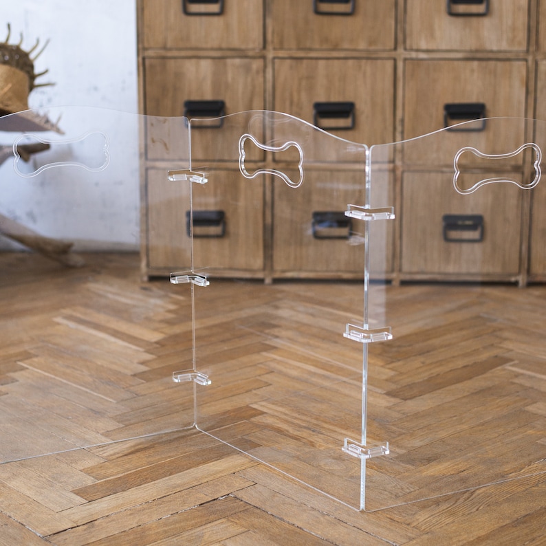 Acrylic Dog Gate, Dog Gate Indoor, Freestanding Dog Gate, Clear Dog ...