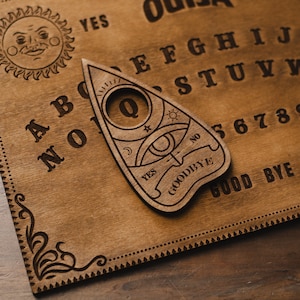 Wooden Ouija Board With Planchette, Ouija Board Wood, Ouija Board ...