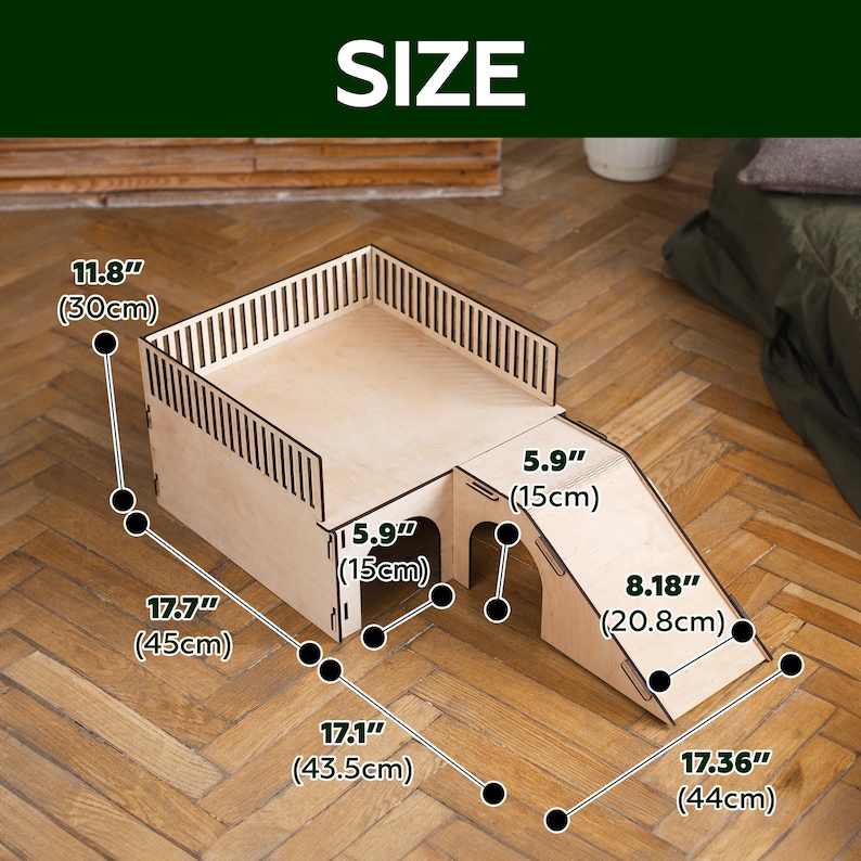 Wooden Hamster House, Wooden Hamster Hideout, Hamster Ramp, Rat House ...