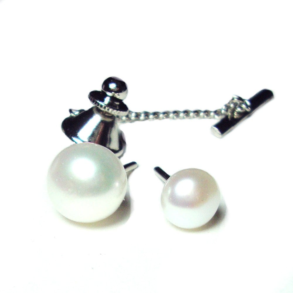 Genuine Pearl Tie Tack - Etsy