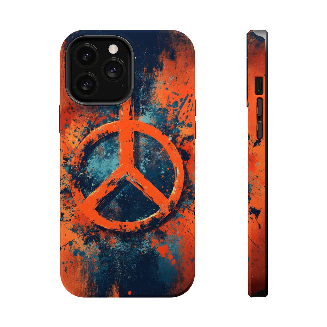 Peace Symbol Magsafe iPhone Case With Vibrant Grunge Aesthetic - Etsy UK