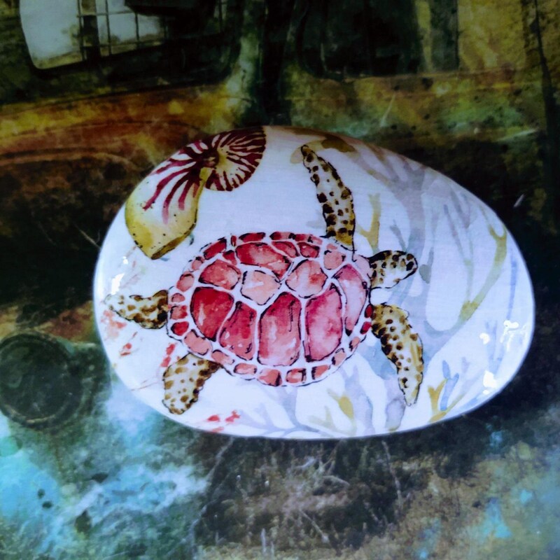 Painted Turtle Rock - Etsy