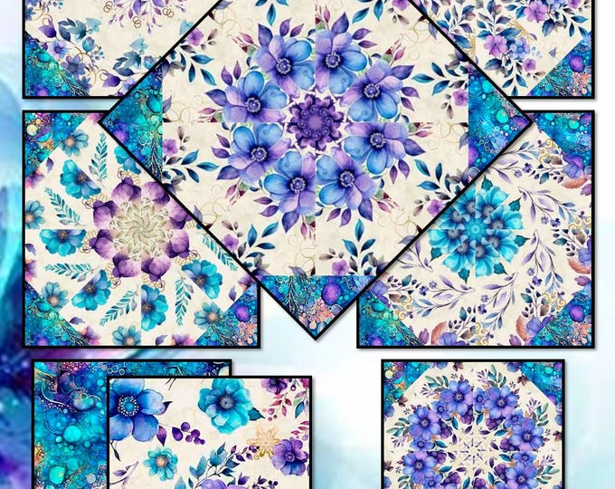 Pre Cut Quilt Kit, Fantasia, Kaleidoscope Quilt Block Kit / Stack N ...