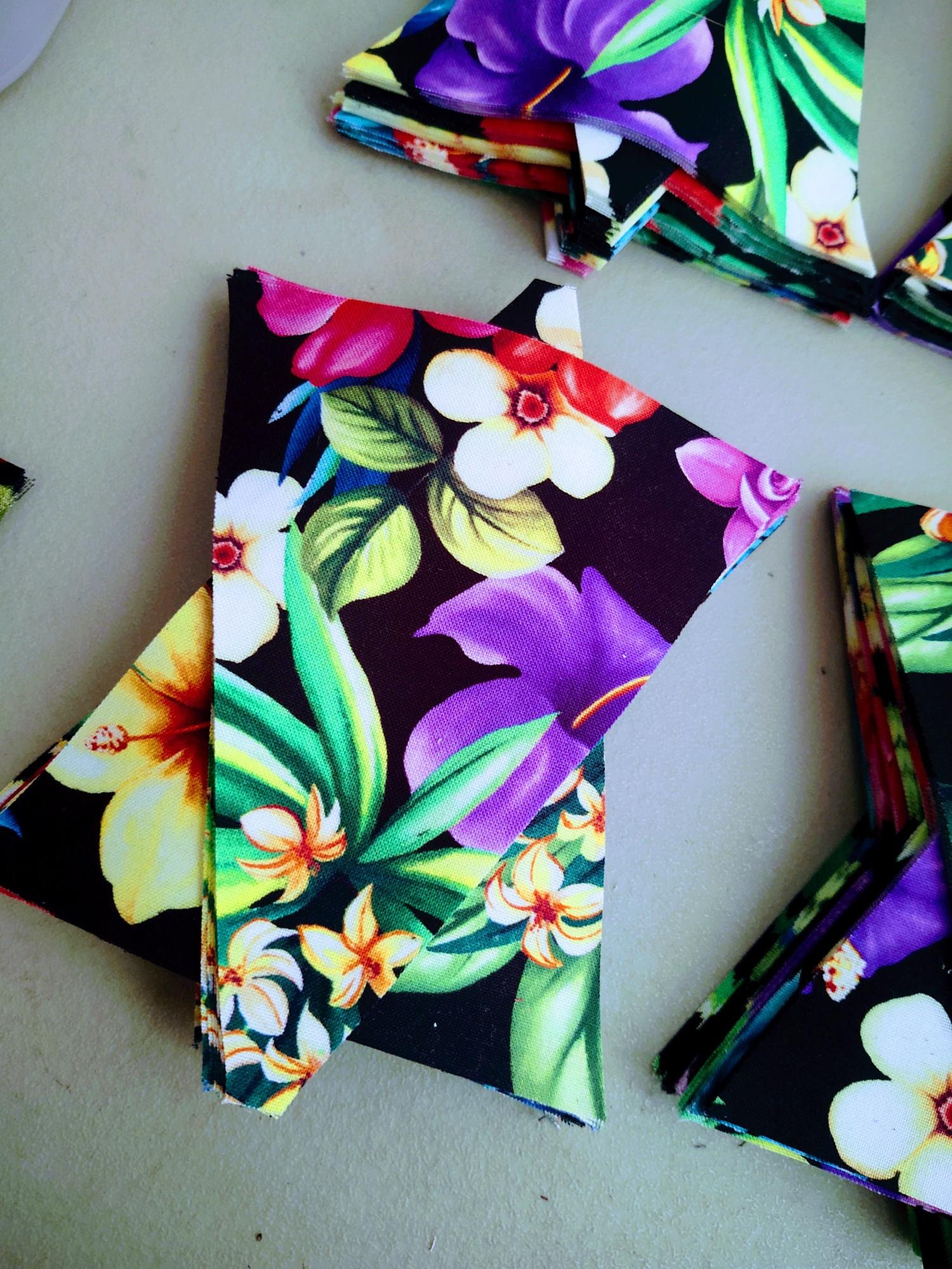 Pre-cut Quilt Kit, Aloha Tropical Floral Kaleidoscope Quilt Kit, Pre ...