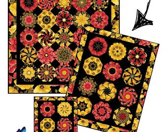 Pre Cut Quilt Kit, Kaleidoscope Quilt Block Kit / Stack N Whack - Pre ...