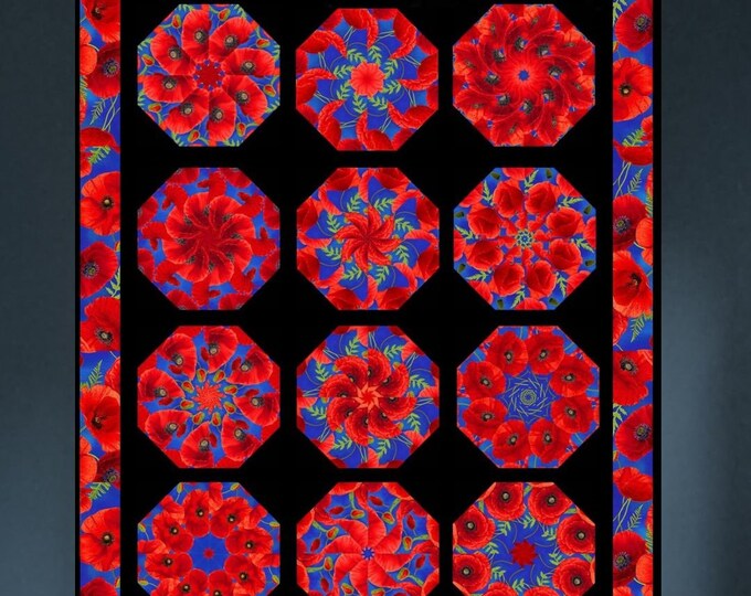 DOGS Pre Cut Kaleidoscope Quilting Block Kit / Stack N Whack - Pre Cut ...