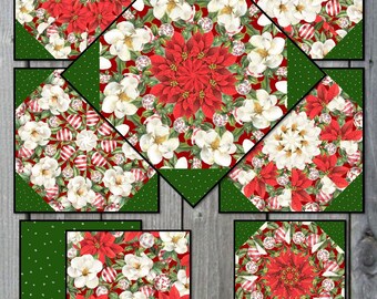 Pre Cut Quilt Kit, Kaleidoscope Quilt Block Kit / Stack N Whack - Pre ...