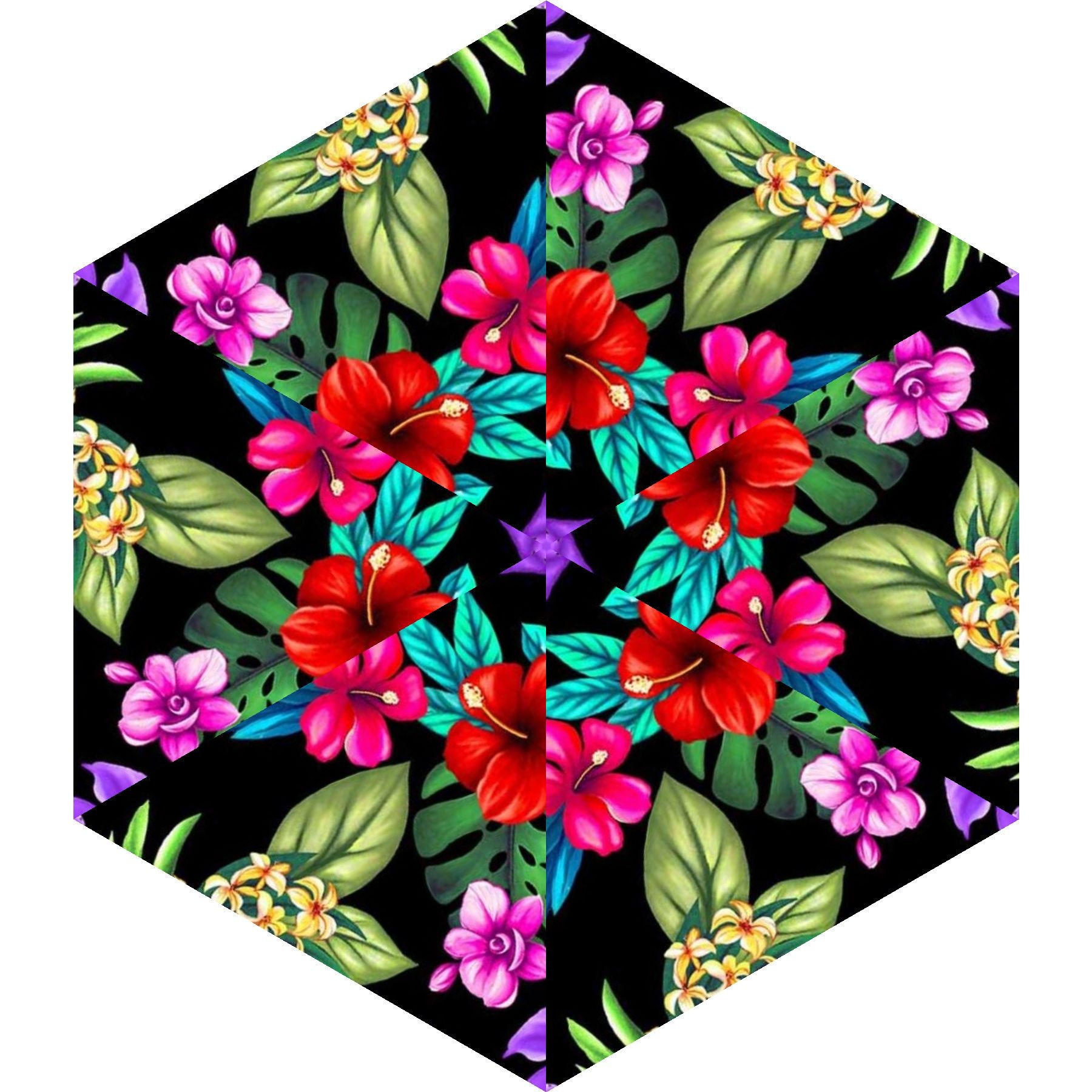 Pre-cut Quilt Kit, Aloha Tropical Floral Kaleidoscope Quilt Kit, Pre ...